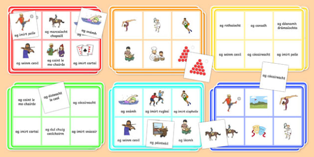 Cluiche Bingo | Caitheamh Aimsire | Acmhainní Gaeilge