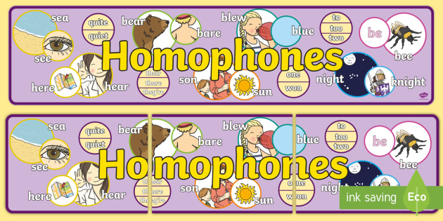KS1 Homophones Display Banner (teacher made)