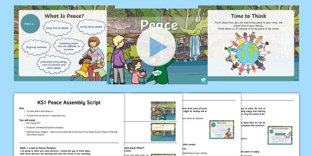 Peace Assembly Pack | Reflection for KS1 (teacher made)