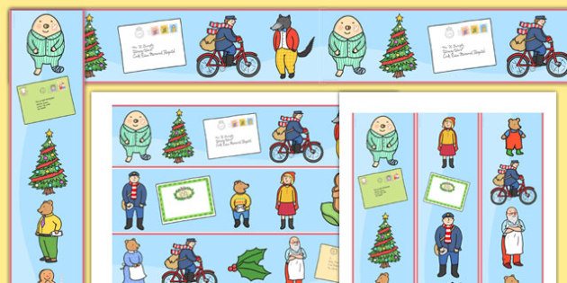 FREE! - Display Borders to Support Teaching on The Jolly Christmas Postman