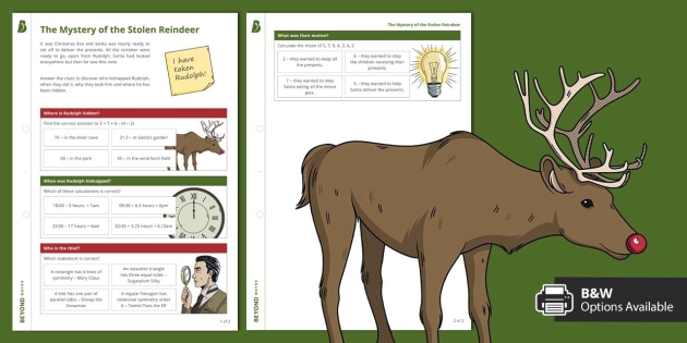 👉 New - Christmas - The Mystery of the Stolen Reindeer