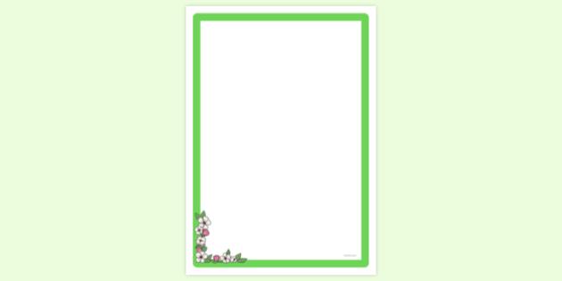 FREE! - Floral Page Border (teacher made)