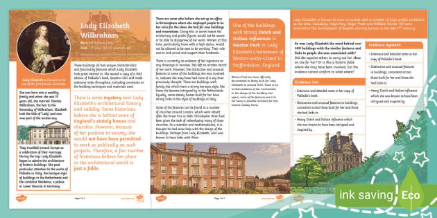 Lady Elizabeth Wilbraham