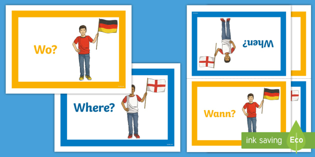 Question Words Display Posters - German (teacher made)