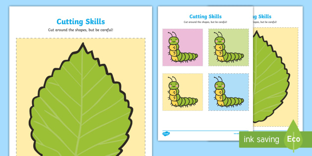 Caterpillars and Leaves Cut-Outs - Caterpillars and Leaves Cut Outs