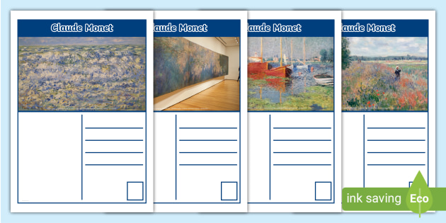 FREE! - Claude Monet Postcards (teacher made)