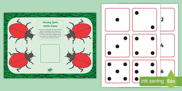 Missing Spots Maths Board Game