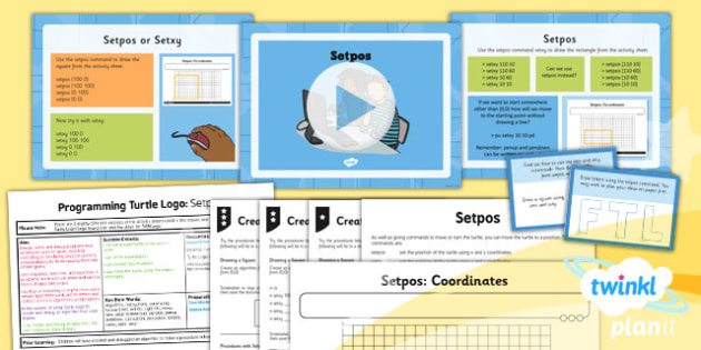 Computing: Programming Turtle Logo: Setpos Year 4 Lesson Pack 2