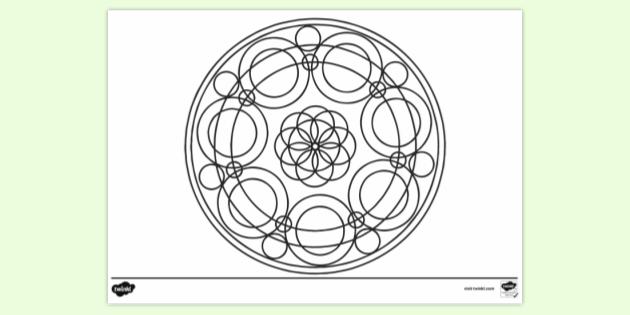 Kaleidoscope Colouring Page | Colouring Sheets