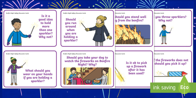 Bonfire Night Safety Discussion Cards
