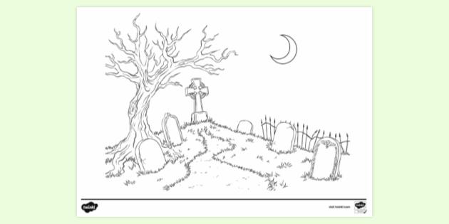FREE! - Gravestone Colouring | Colouring Sheet