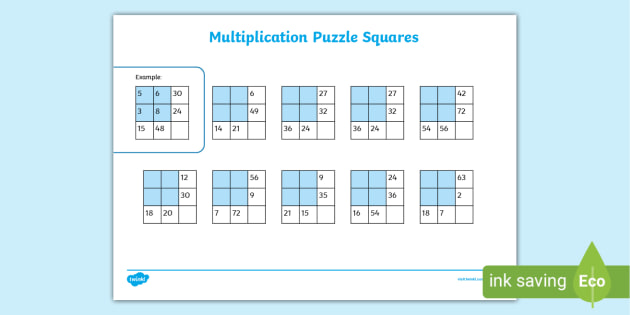 👉 Multiplication Puzzle Squares KS1 (teacher made)