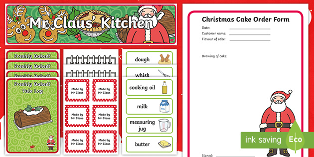 Mr Claus' Kitchen Role Play Resource Pack