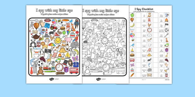 I Spy with My Little Eye Activity Polish Translation