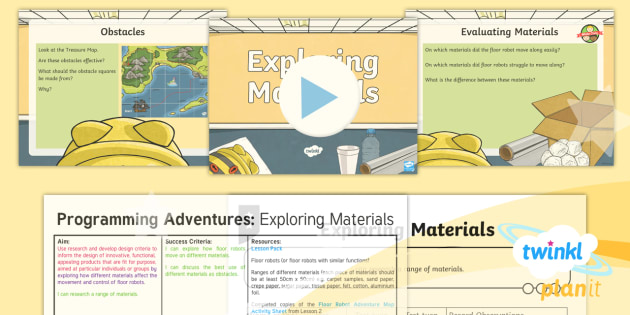 D&T: Programming Adventures: Exploring Materials Upper KS2 Lesson 3