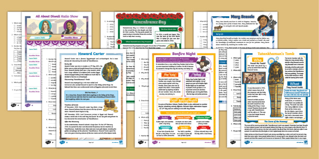 LKS2 November Differentiated Reading Comprehension Activity Pack