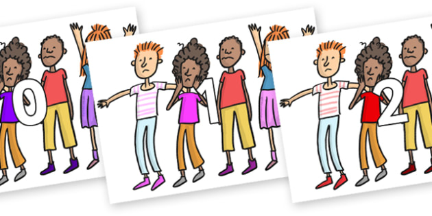 FREE! - Numbers 0-50 on Children to Support Teaching on The Enormous