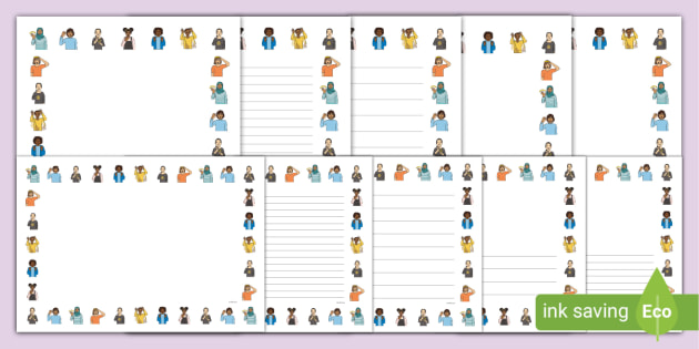 Sign Language Page Borders (teacher made)