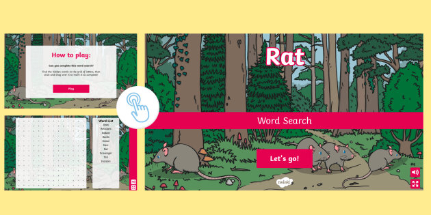 Interactive Rat Word Search (teacher made)
