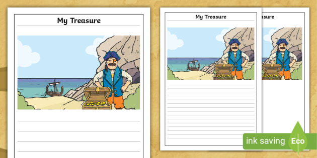 My Treasure Pirate Writing Frame (teacher made)