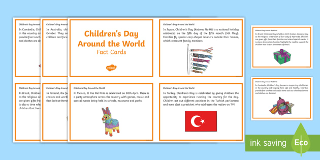 Children's Day Around the World Fact Cards (teacher made)