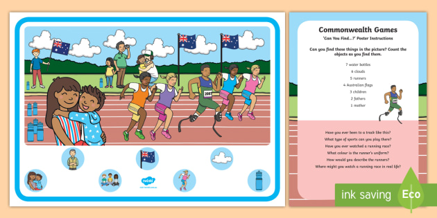 Commonwealth Games Can You Find...? Poster (teacher made)