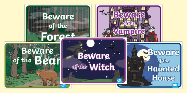 Editable Beware Display Posters