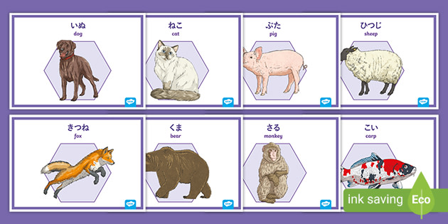 Animals Display Posters Japanese (teacher made)