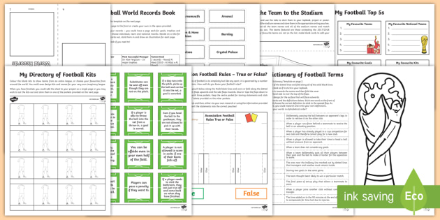 My Football Lapbook - Home Education Resources