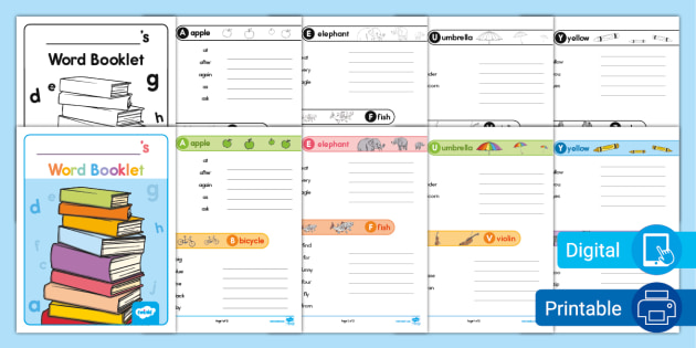 My Personal Dictionary Booklet (teacher made)