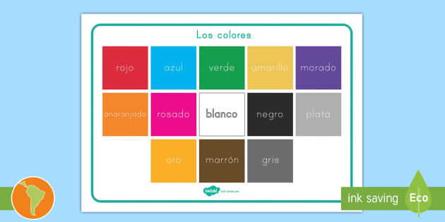 Tapiz de vocabulario: Los colores (teacher made)