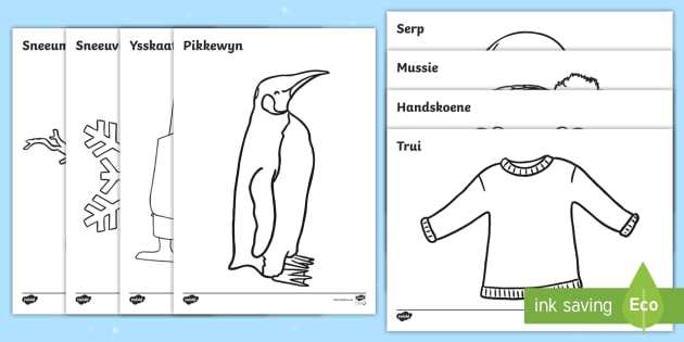 Winter Tema Inkleurbladsye (teacher made)Winter Tema Inkleurbladsye ...