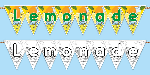 Lemonade Stand Dramatic Play Bunting | National Lemonade Day
