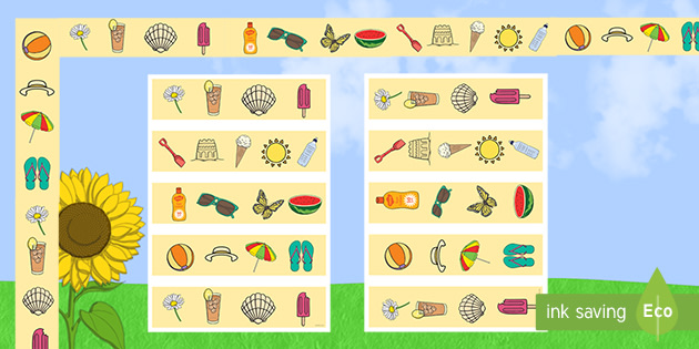 Summer Season Display Borders (teacher made)