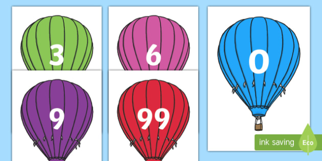 Counting in 3s on Hot Air Balloons Display Activity