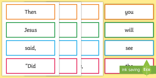 John 11 Verse 40 Word Cards (teacher made)