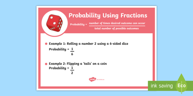 Probability Fractions Display Poster (teacher made)