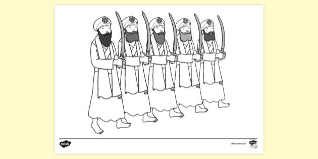 Nagar Kirtan Procession Colouring | Colouring Sheets