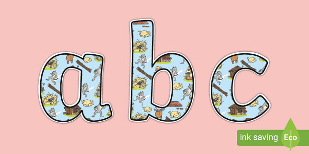 The Three Little Pigs Lowercase Display Lettering
