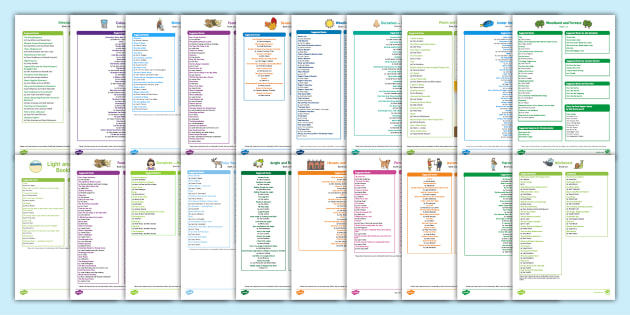 Themed Book List Bumper Resource Pack (teacher made)