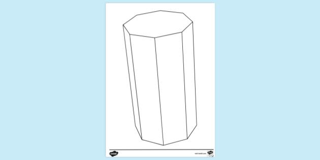 FREE! - Octagonal Prism Colouring | Colouring Sheets