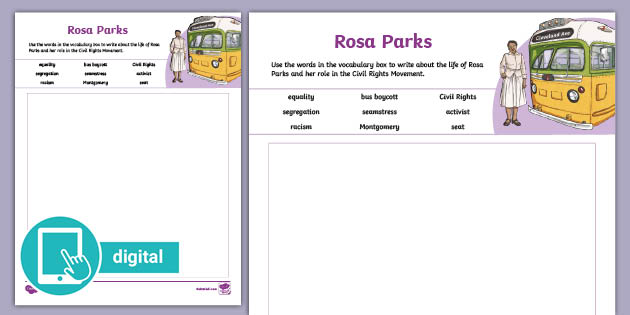 Rosa Parks Writing Activity (teacher made)