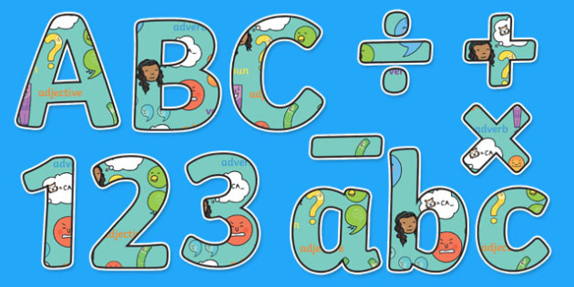 SPaG Themed Display Letters and Numbers Pack (teacher made)