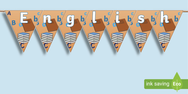 * NEW * English Bunting (teacher made)