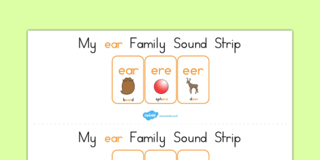 FREE! - My Ear Family Sound Strip (teacher made)