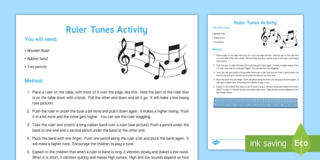 Ruler Tunes Activity (teacher made)
