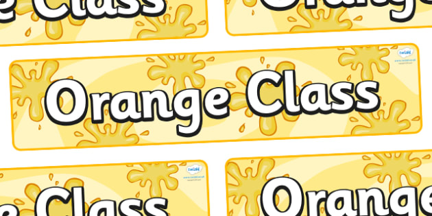 FREE! - Orange Themed Classroom Display Banner