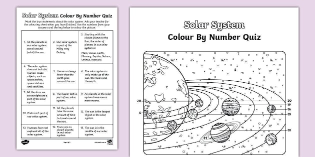 Solar System Color By Number Color By Number: Outer Space | Outer