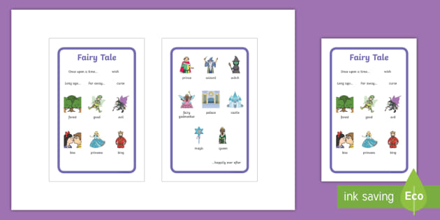 Fairy Tale Word Mat IKEA Tolsby Frame (teacher made)