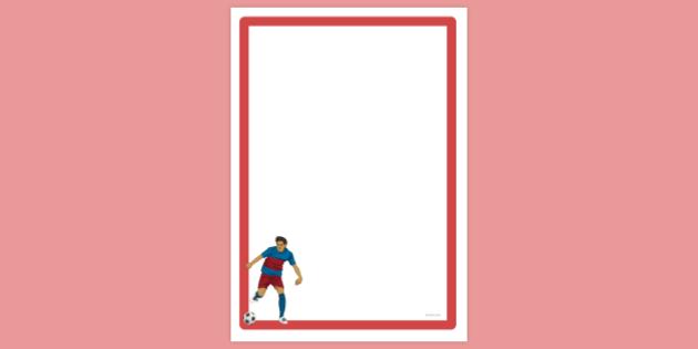 FREE! - Football Player Page Border (teacher made)